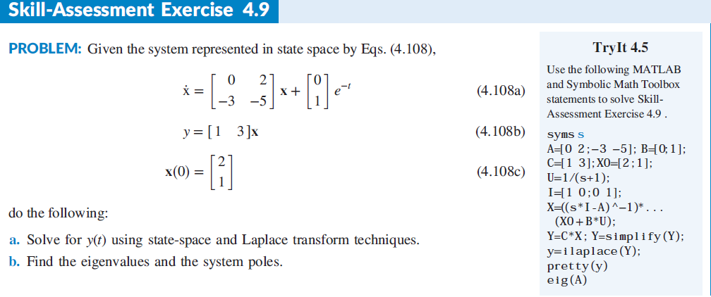 Skill-Assessment Exercise 4.9 PROBLEM: Given the | Chegg.com
