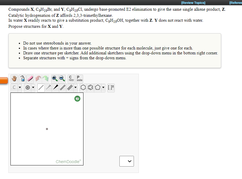 Solved [Review Topics] [References) Compounds X and Y are | Chegg.com