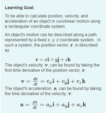 Solved Learning Goal: To be able to calculate position, | Chegg.com