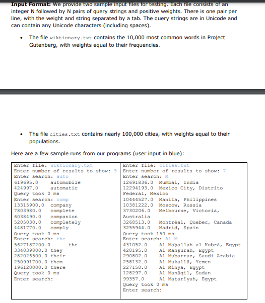 Part II - Autocomplete In this part, you will | Chegg.com