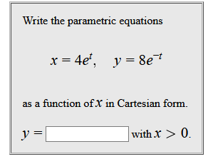 Solved Write the parametric equations x=2siny=4cos0 in | Chegg.com
