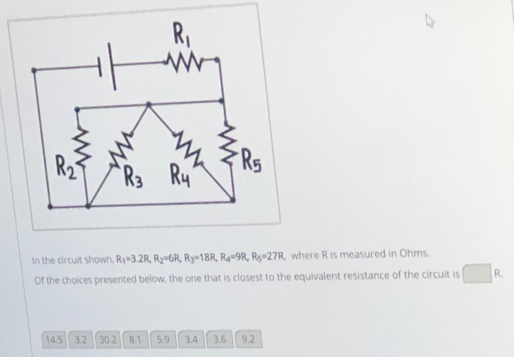 Solved Ri ww w R₂3 WW R5 "R3 R4 In the circuit shown, | Chegg.com