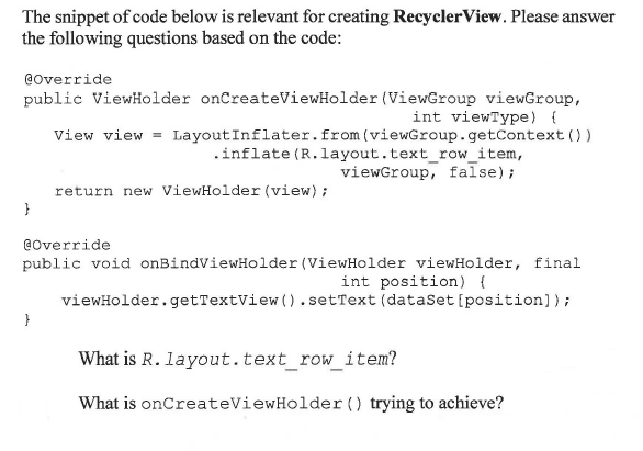 Solved The snippet of code below is relevant for creating | Chegg.com