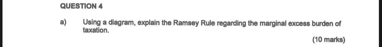 Solved a) Using a diagram, explain the Ramsey Rule regarding | Chegg.com