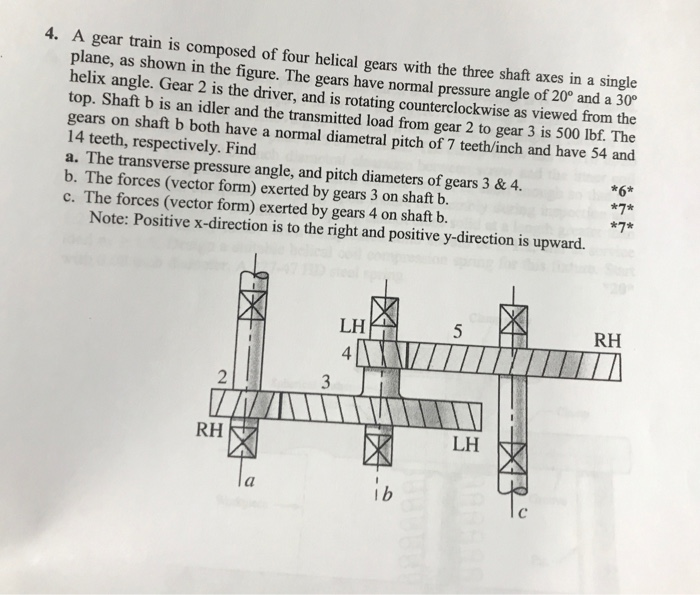 Solved 4. A gear train is composed of four helical gears | Chegg.com