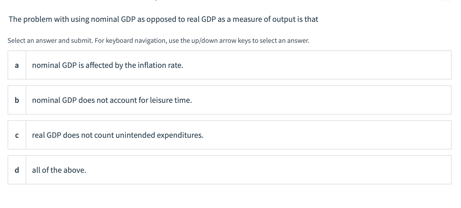 Solved The problem with using nominal GDP as opposed to real | Chegg.com