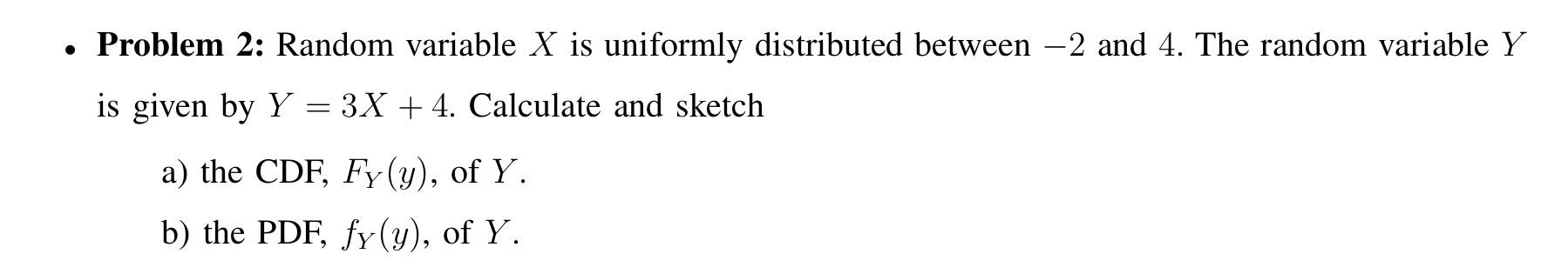 Solved Problem 2 Random Variable X Is Uniformly Distributed 9197