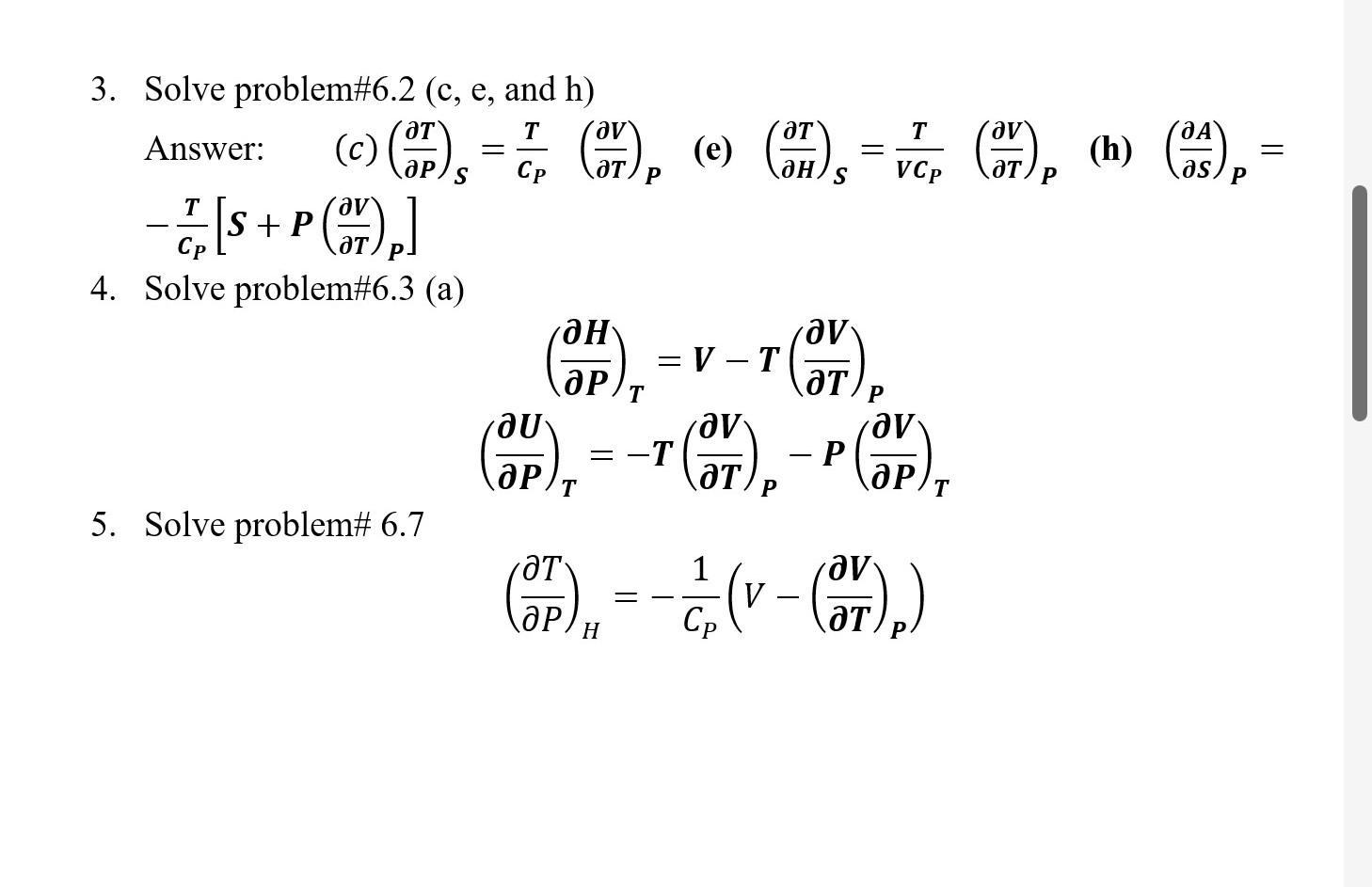 Solved 3. Solve problem#6.2 (c, e, and h) Answer: | Chegg.com