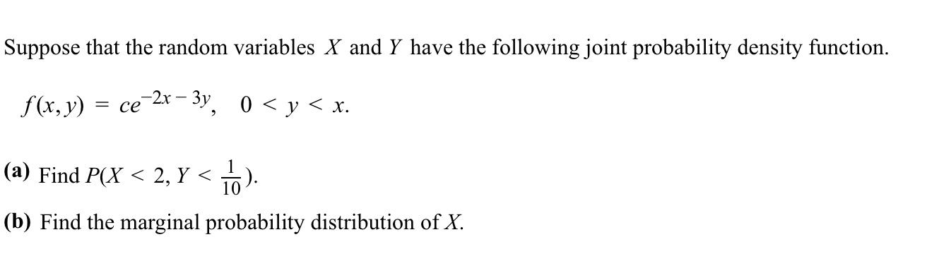 Solved Suppose that the random variables X and Y have the | Chegg.com