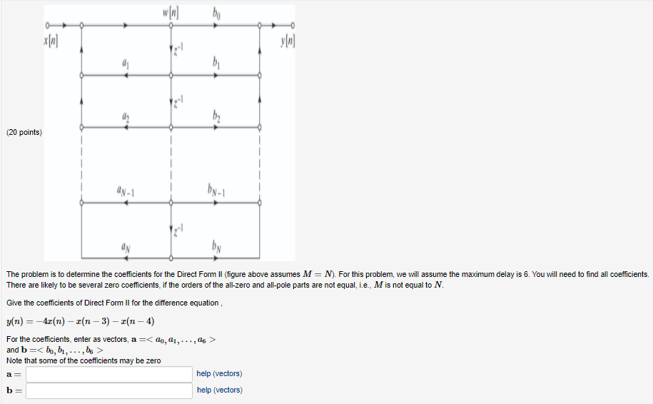 Solved by yOn b b2 (20 points) 40-1 DN-1 The problem is to | Chegg.com