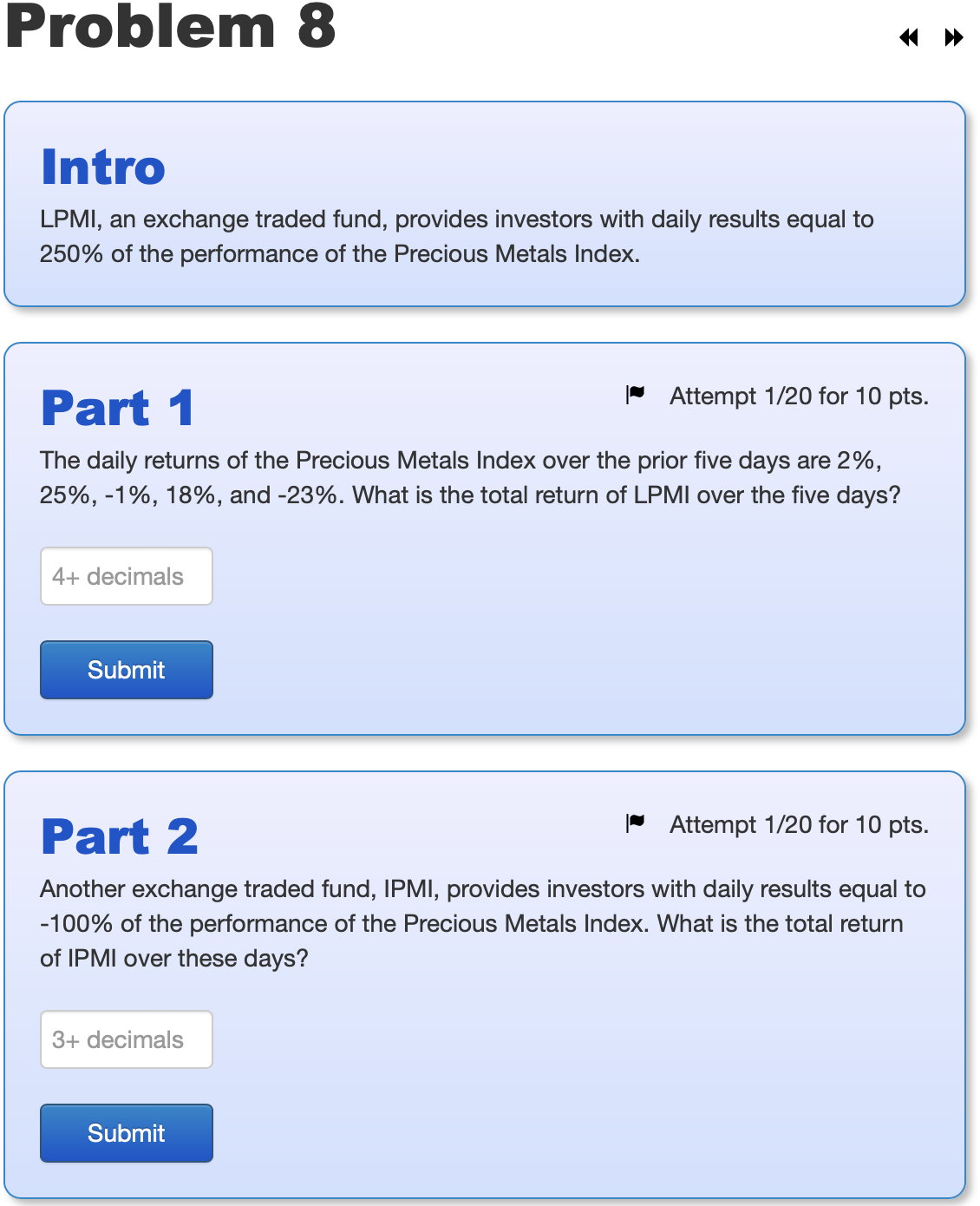 Intro LPMI, an exchange traded fund, provides | Chegg.com
