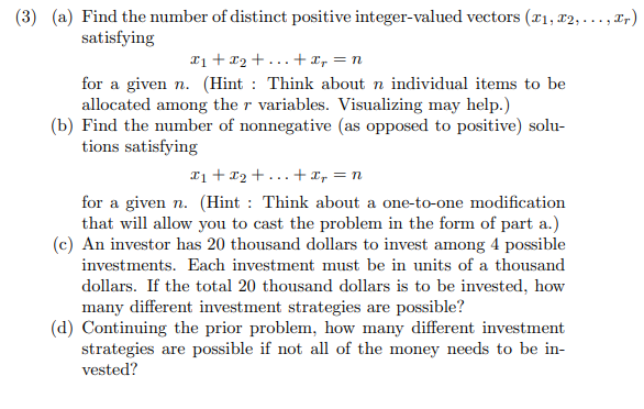 Solved : (3) (a) Find the number of distinct positive | Chegg.com