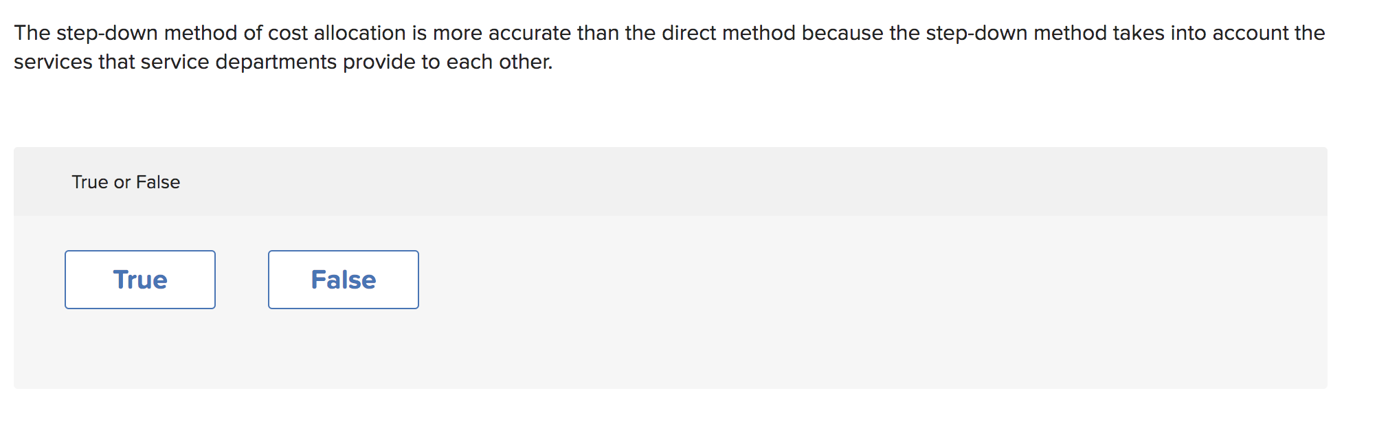 Solved The step-down method of cost allocation is more | Chegg.com