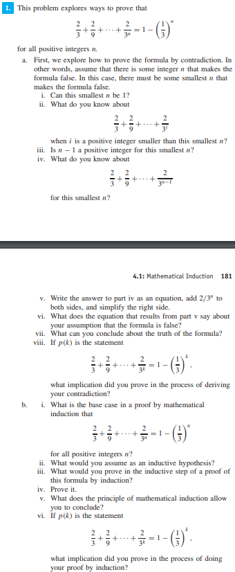 Solved 1.This problem explores ways to prove that 3" for all | Chegg.com