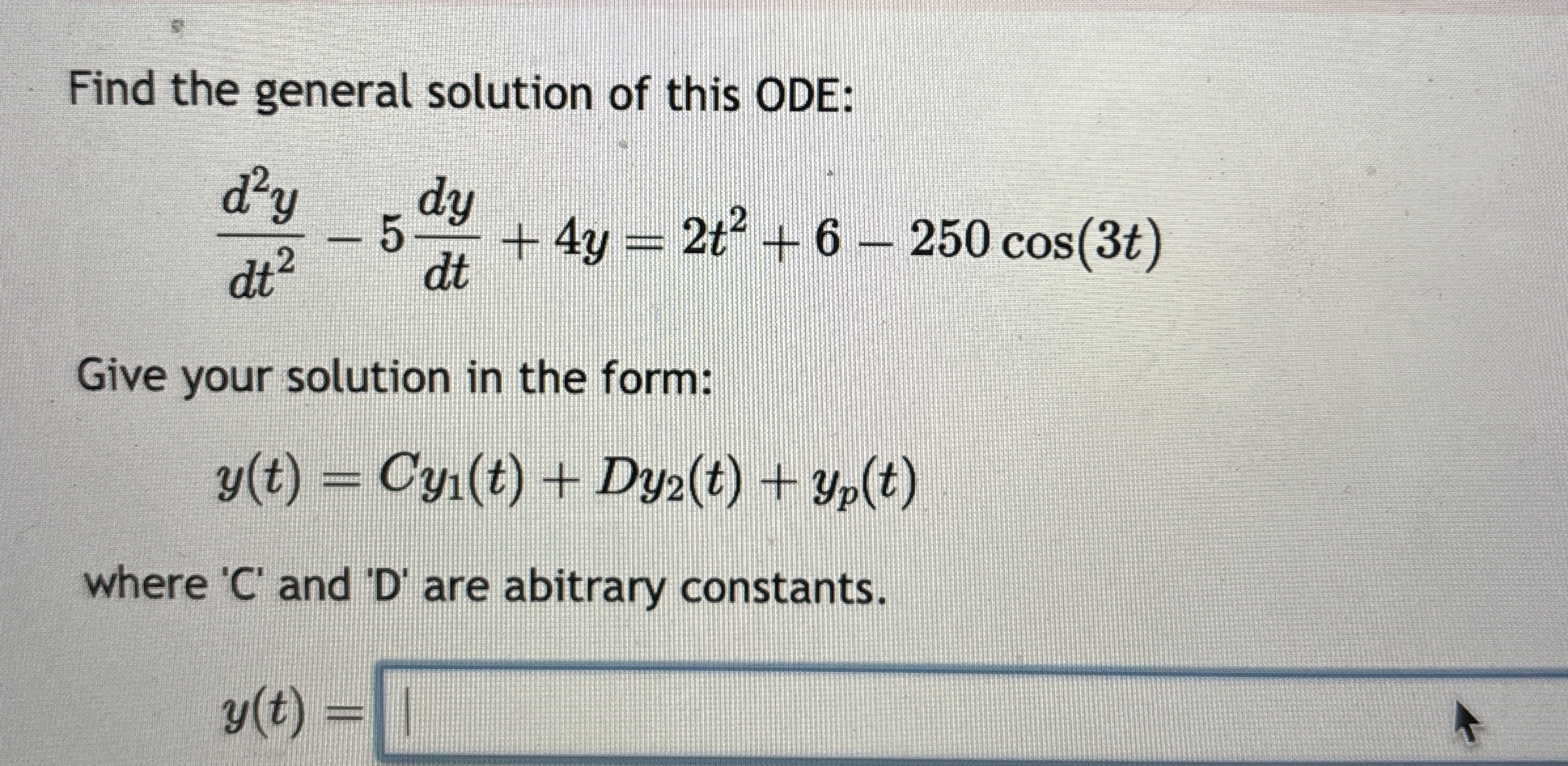 Solved Find the general solution of ﻿this | Chegg.com