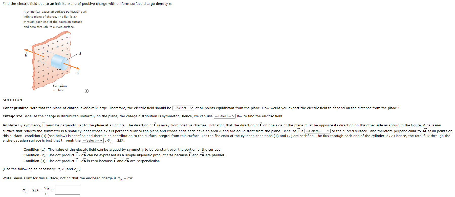 Solved Find the electric field due to an infinite plane of | Chegg.com