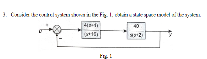 Solved 3. Consider the control system shown in the Fig. 1, | Chegg.com