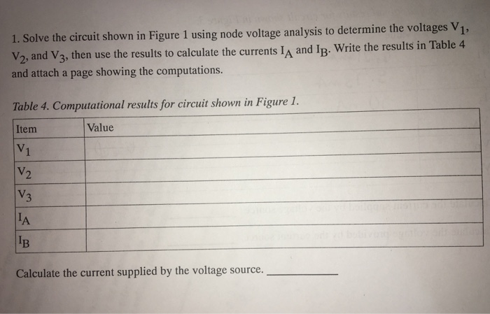 Solved Ive the circuit shown in Figure 1 using node voltage | Chegg.com Solved Ive the circuit shown in Figure 1 using node voltage | Chegg.com