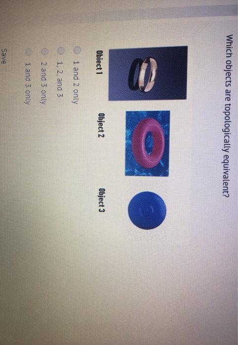 Solved Which objects are topologically equivalent? Object 2 | Chegg.com