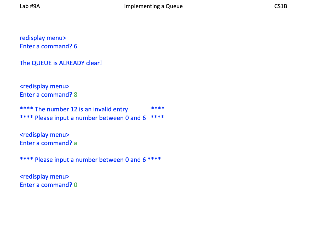 Solved Lab #9A Implementing a Stack CS1B 100 pts Name1: | Chegg.com