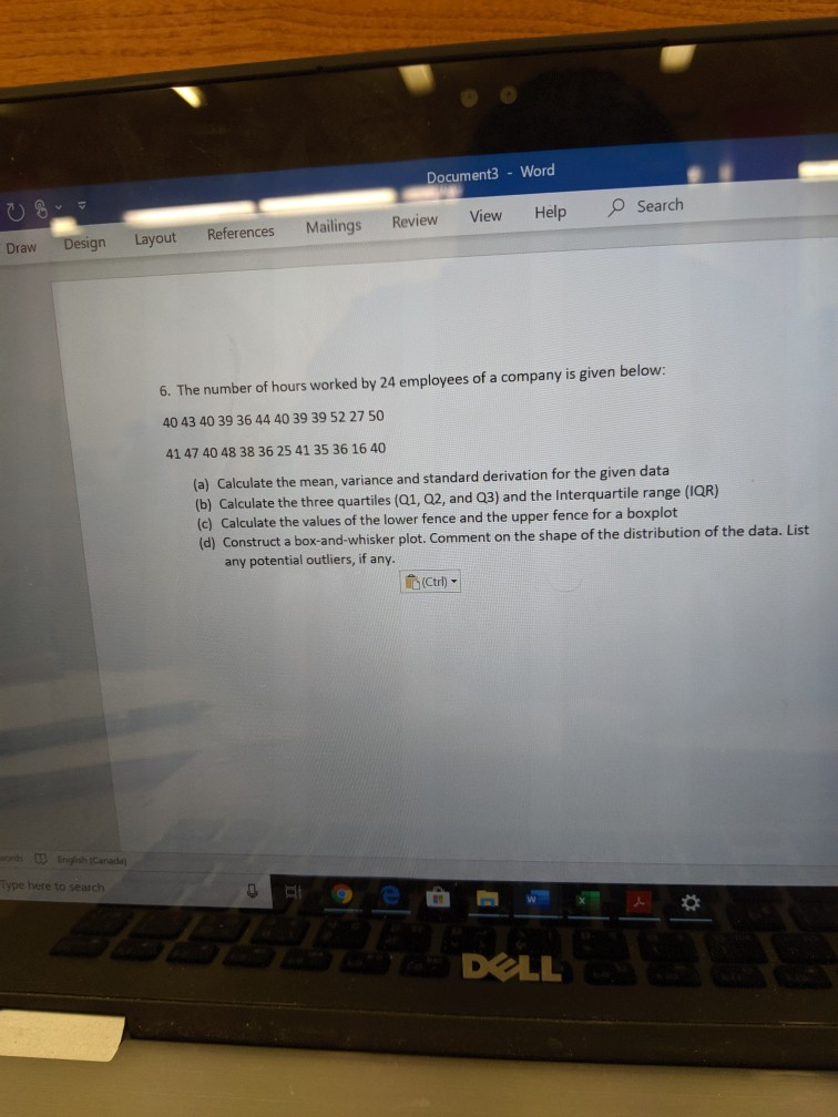 Document3-Word O Search Help View Review Mailings | Chegg.com