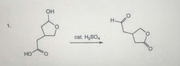 Solved OH cat. H2SO4 HOO | Chegg.com