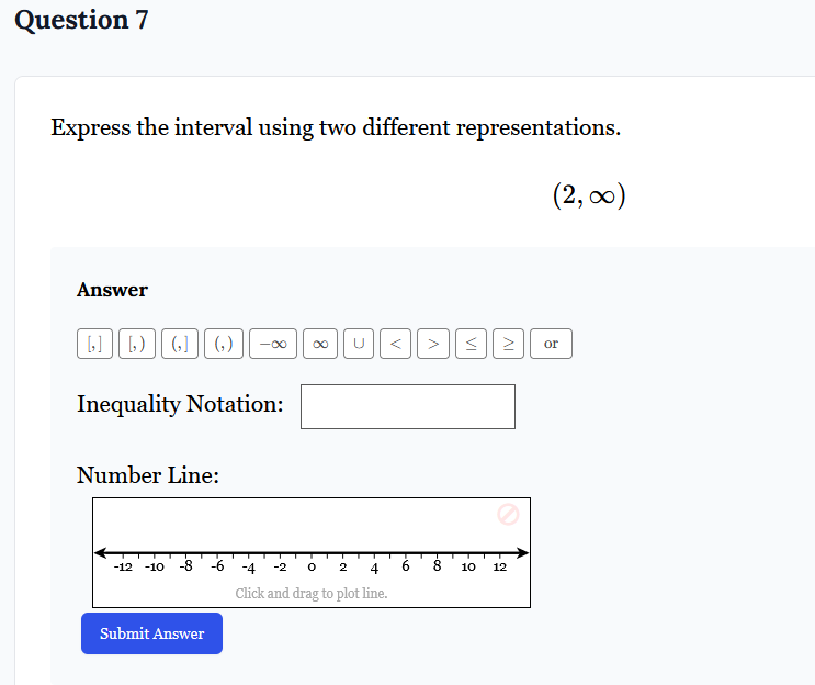 Solved Express the interval using two different | Chegg.com