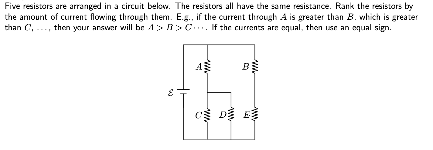 Solved Five resistors are arranged in a circuit below. The | Chegg.com