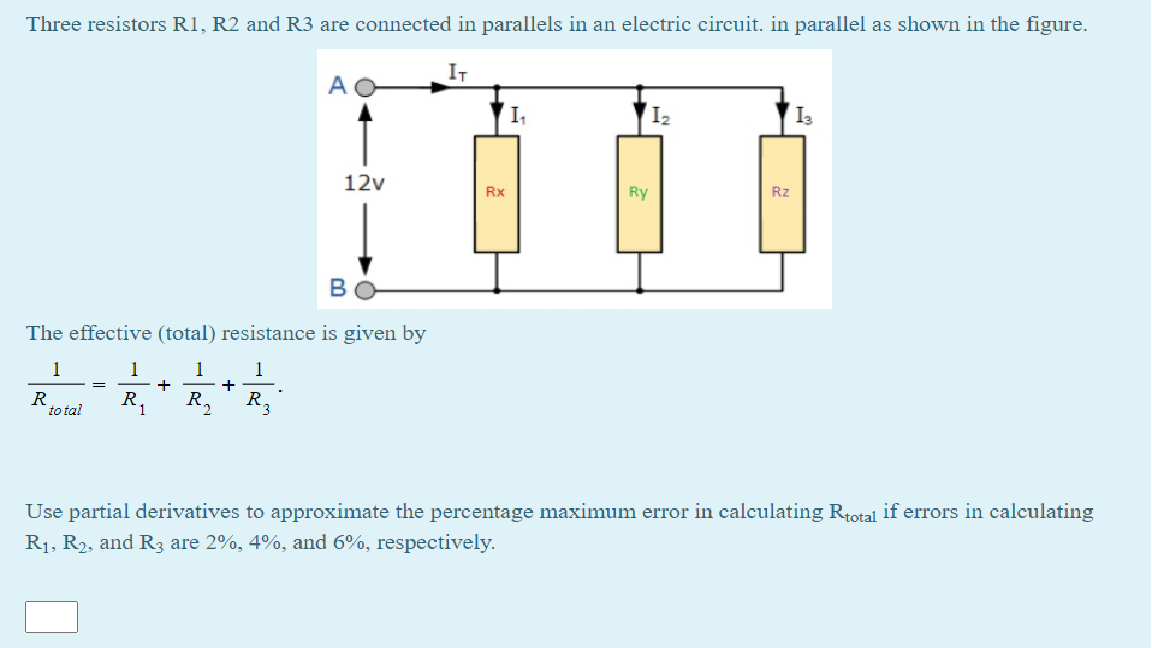 Solved Three resistors R1, R2 and R3 are connected in | Chegg.com