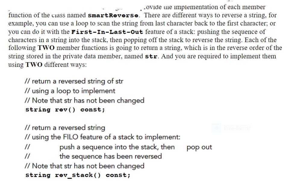 Solved MAIN.cpp: /* *Purpose: To reverse each text line * | Chegg.com