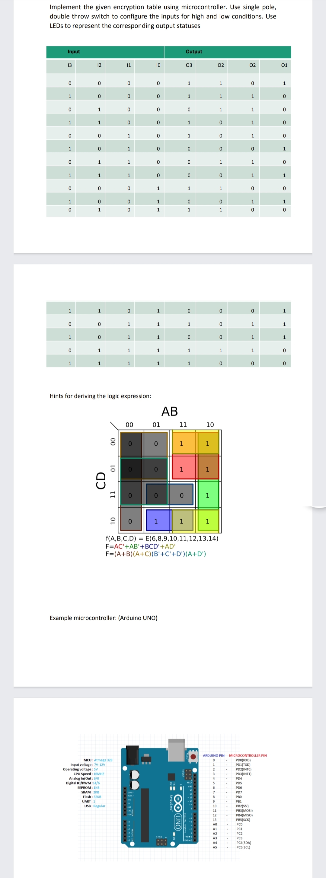 Solved Implement The Given Encryption Table Using 6091