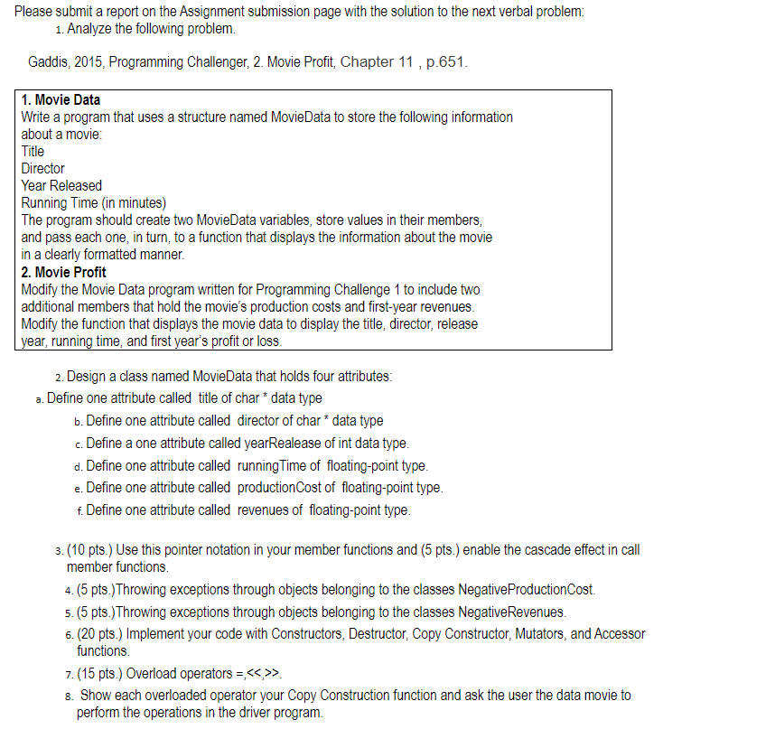 Solved Please submit a report on the Assignment submission | Chegg.com