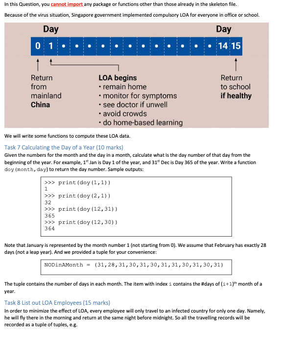 In this Question, you cannot import any package or | Chegg.com