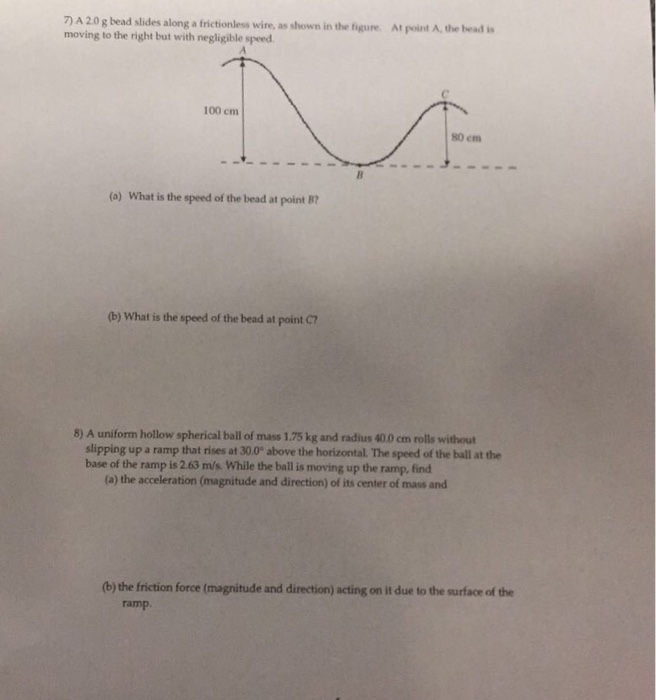 Solved A 2.0 g bead slides along a frictionless wire, as | Chegg.com