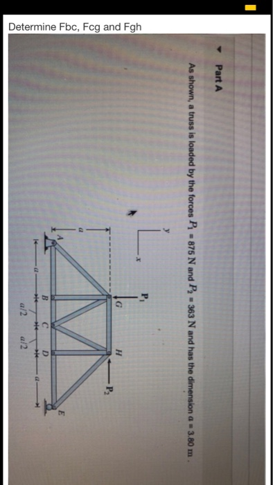 Solved Determine Fbc, Fcg and Fgh | Chegg.com