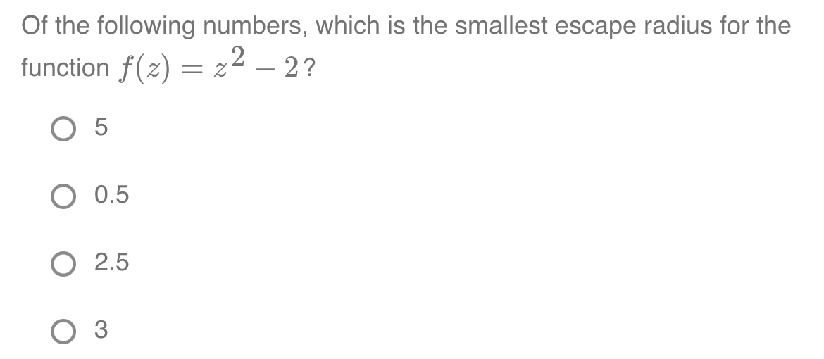 Solved Of ﻿the following numbers, which is ﻿the smallest | Chegg.com