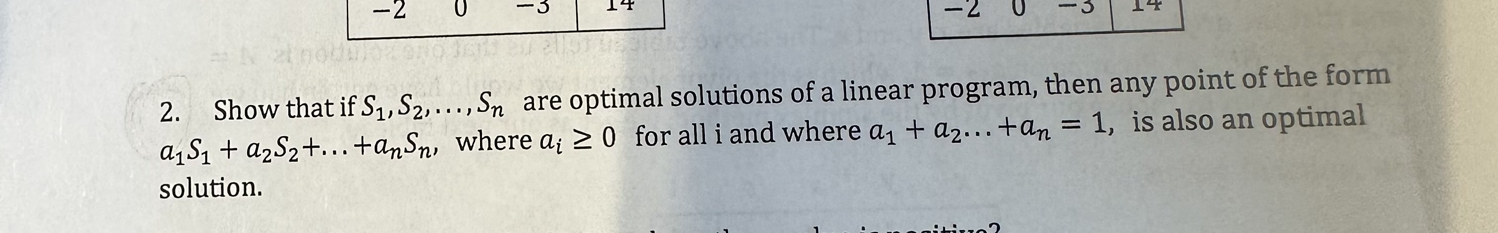 Solved 2. Show that if S1,S2,…,Sn are optimal solutions of a | Chegg.com