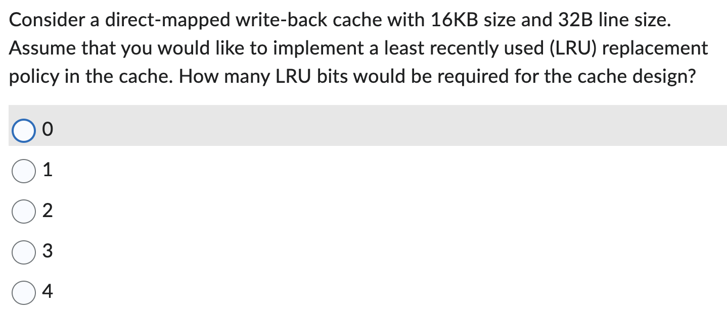 Solved Consider a direct-mapped write-back cache with 16 KB | Chegg.com