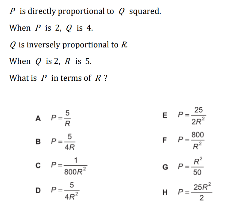 Solved P is directly proportional to Q squared. When P is 2, | Chegg.com