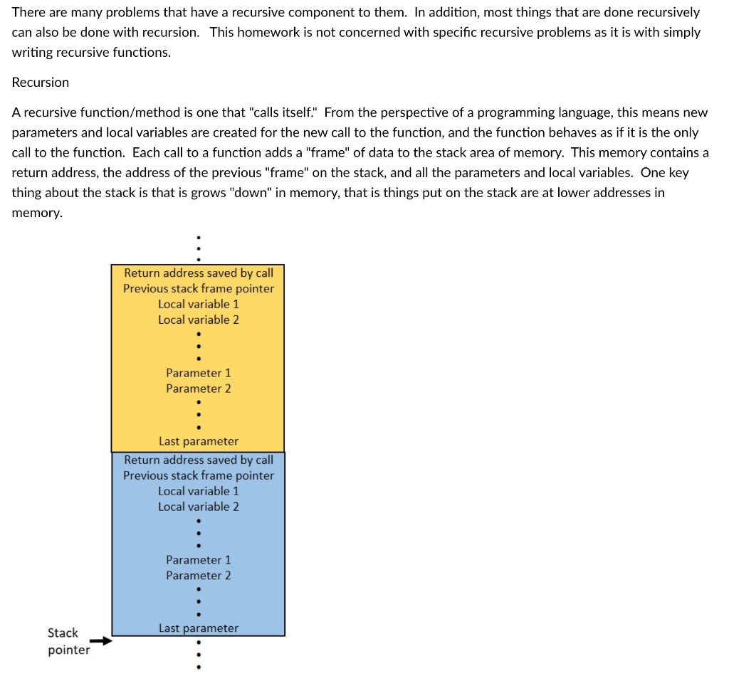 Solved There are many problems that have a recursive | Chegg.com