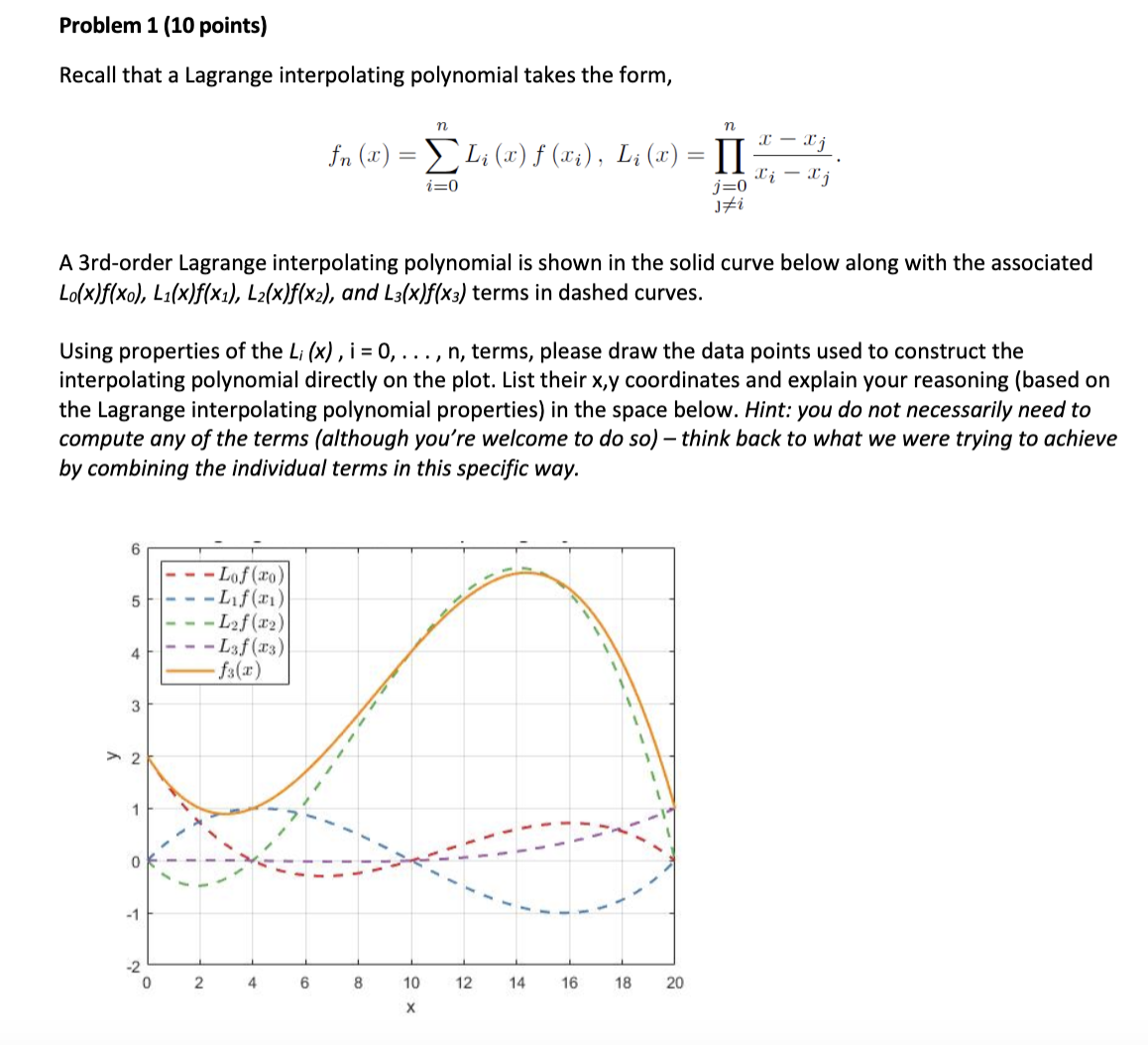 Solved Problem 1 (10 ﻿points)Recall that a Lagrange | Chegg.com