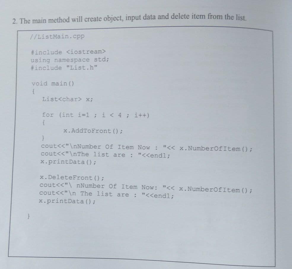 Solved 3. Based on the output given below, amend Program | Chegg.com