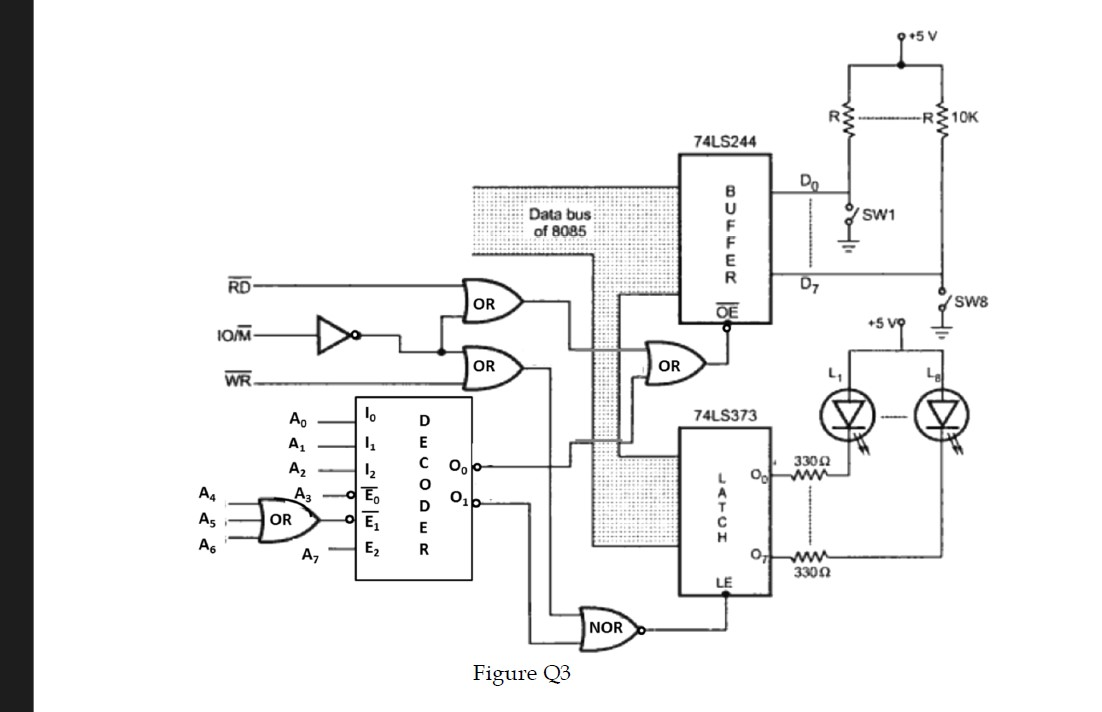 Figure Q3(b) Figure Q3 shows an interfacing circuit | Chegg.com