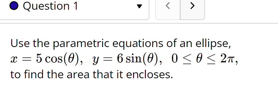 Solved Use the parametric equations of an ellipse, \\( x=5 | Chegg.com