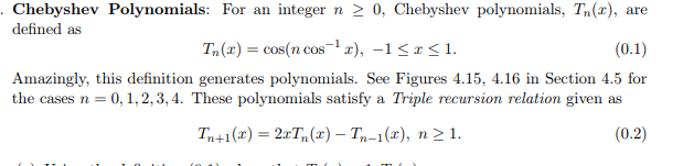 Solved Chebyshev Polynomials For An Integer N 2 0