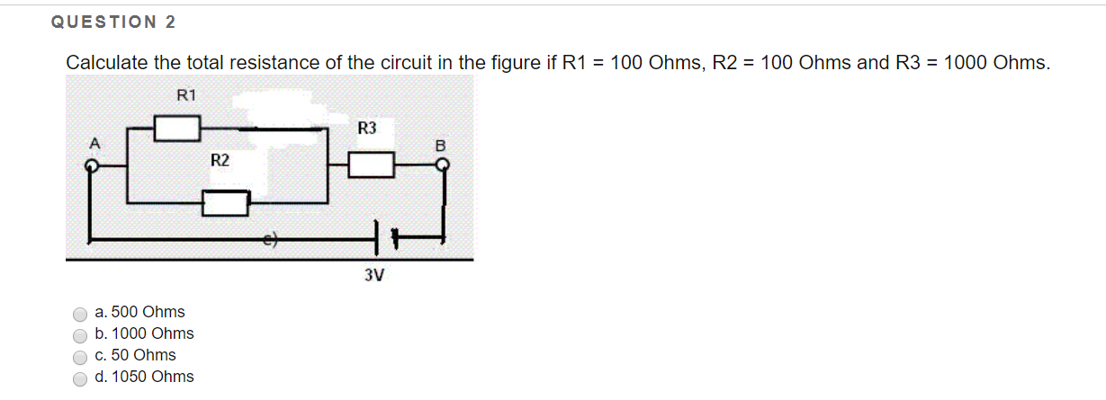 Solved QUESTION 1 Calculate the total resistance of the | Chegg.com
