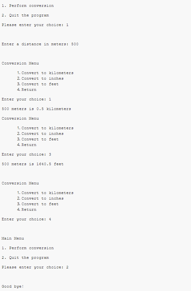 Solved Conversion Program in Java netbeans Write a | Chegg.com