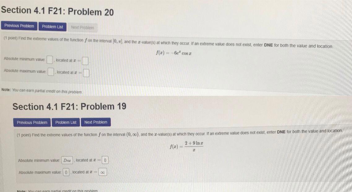 Solved Section 41 F21 Problem 20 Previous Problem Problem 7188