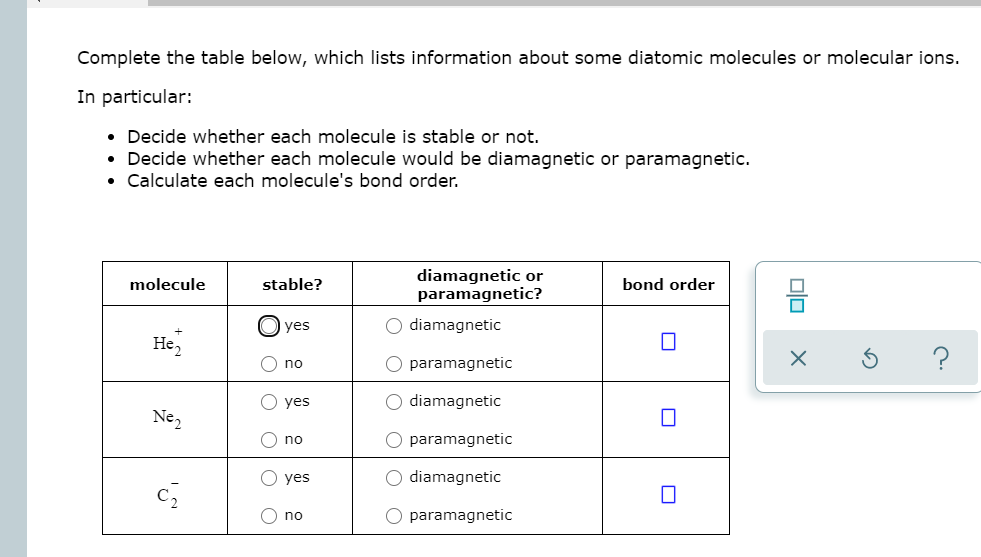 Solved Complete the table below, which lists information | Chegg.com