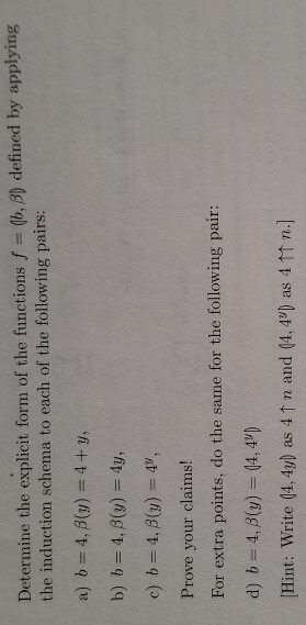 Determine the explicit form of the functions f- (b, | Chegg.com